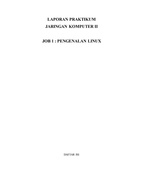 OPERASI INPUT OUTPUT di Linux | PDF