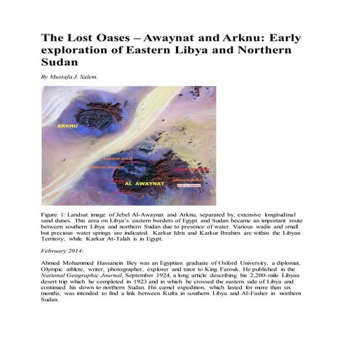 The Pleistocene Delta of the Old Al Balatah River System, Northeastern ...