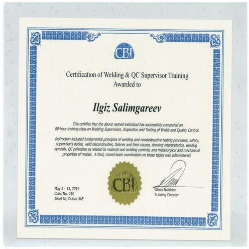 Welding Supervisors Course Cert.PDF
