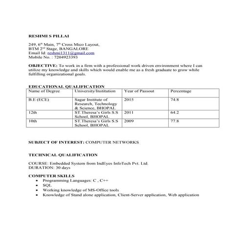 reshmi resume (1) | DOC