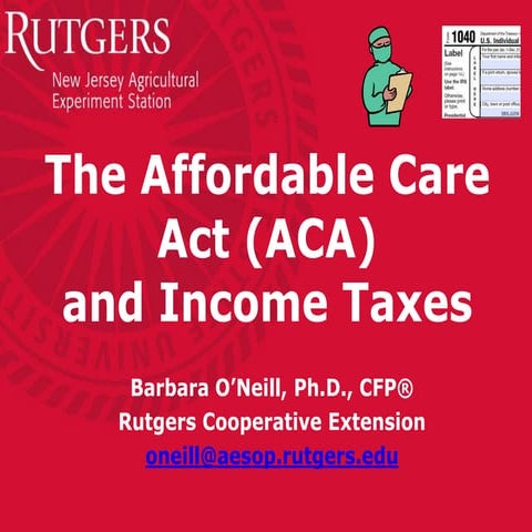 The Affordable Care Act and Federal Income Taxes 02-15 | PPT