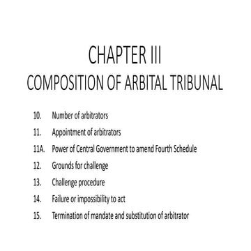 A&C Act - CHAPTER III - Kapl Dev Bahl rev 2 | PPTX