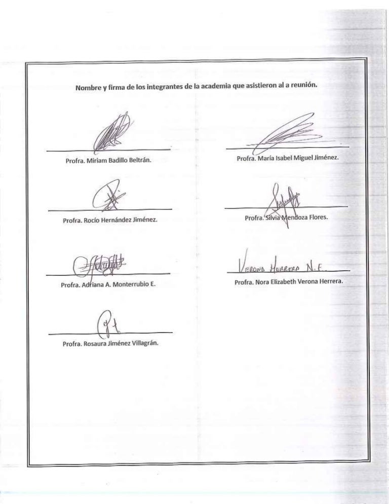 Academia de comunicacion hoja de firmas