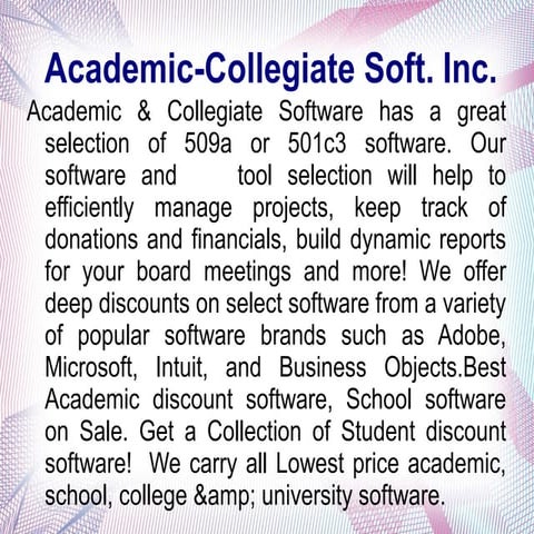 Academic-Collegiate Software | PPT