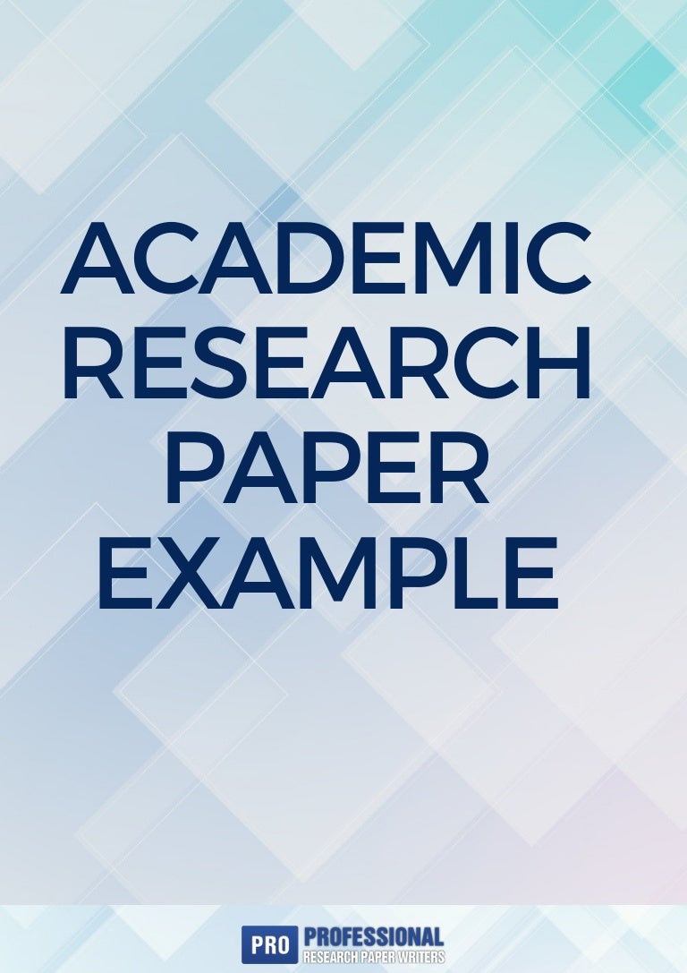 Academic Research Paper Example