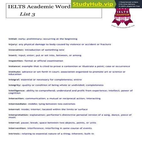 Academic word list ielts | PDF