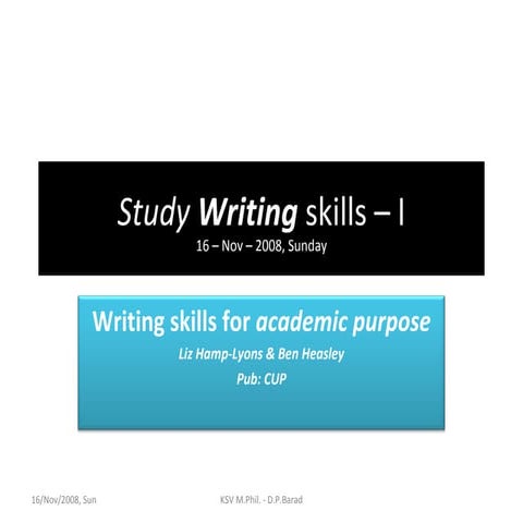 Academic Writing Skills 1 | PPT