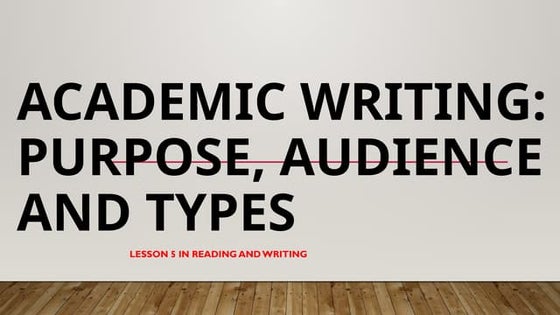Introduction to Academic writing | PPTX