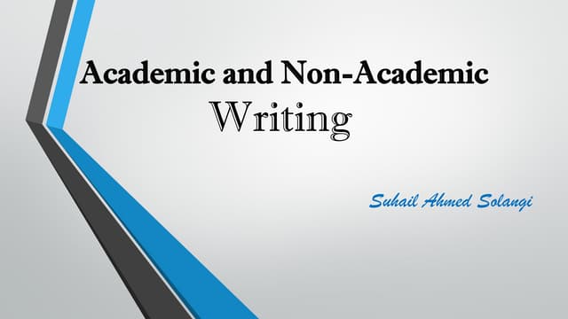 Introduction to Academic writing | PPTX
