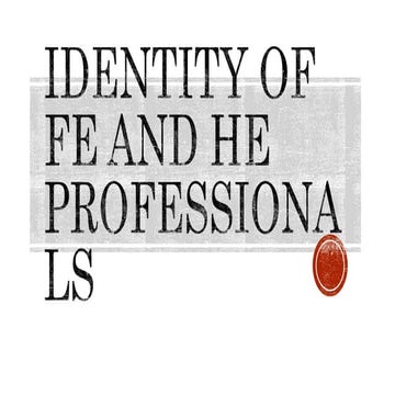 Academic and professional identity | PPTX