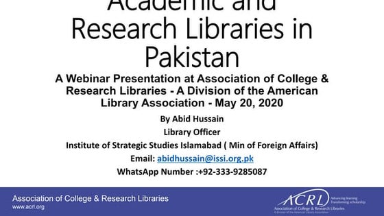 Lect 08 LIS Research in Pakistan.pptx