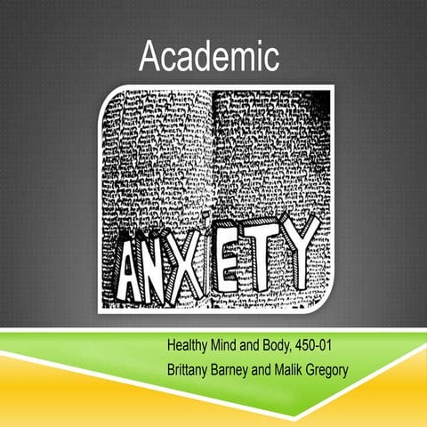 Academic Anxiety | PPTX