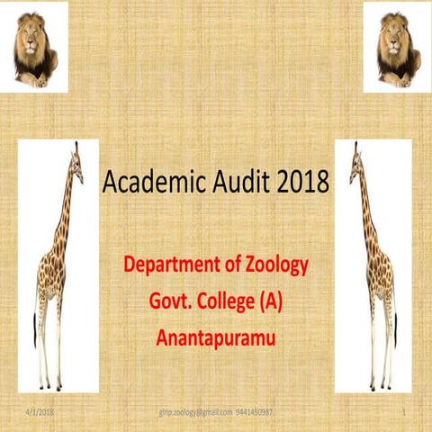 Academic audit 2018 at Govt.college Autonomous Anantapur | PPTX