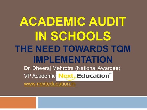 Internal and external auditing in private school | PPTX