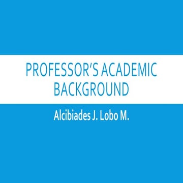 Professor's Academic background | PPT