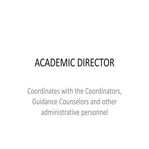 Academic director | PPTX