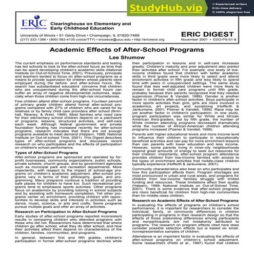 Afterschool care berg | PPTX