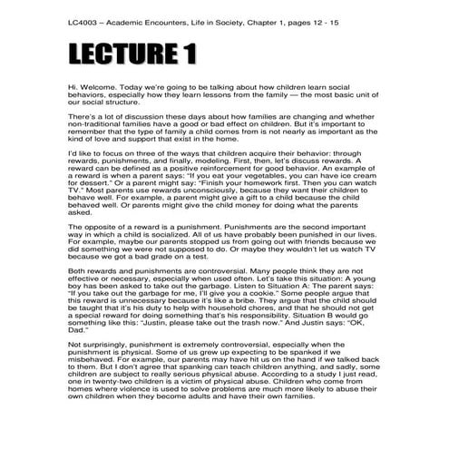 Lecture Ready 3 Strategies for Academic Listening, Note-taking, and Discussion (ANSWERS) | PDF