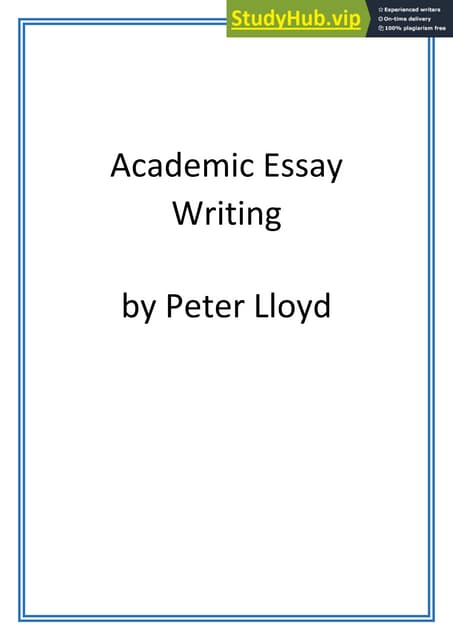 Essay writing - why and how | DOCX