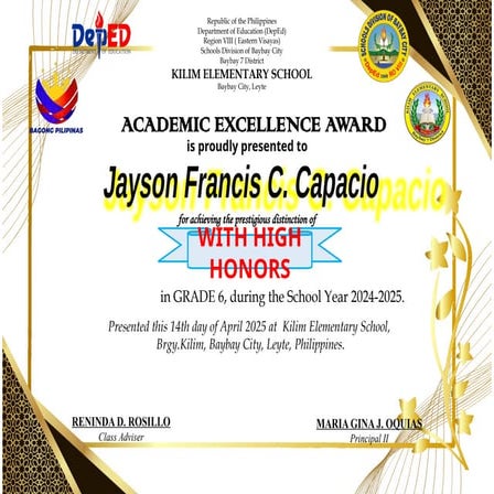 ACADEMIC EXCELLENCE AWARD_G6 (Sample only).pptx