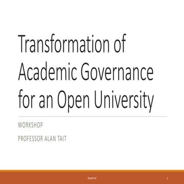 Academic governance for an Open University | PPT