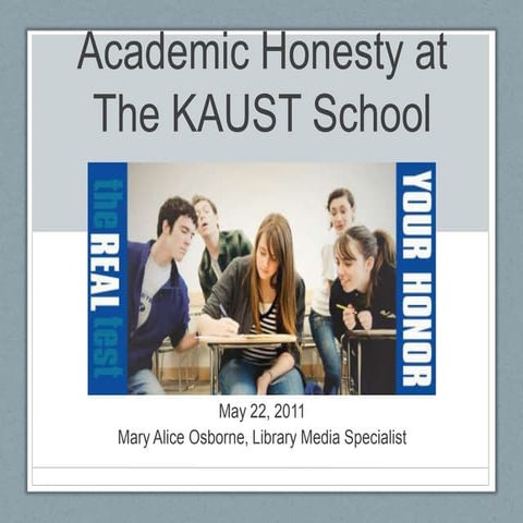 Academic honesty 2011 | PPTX