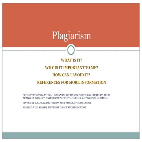 Plagiarism 7th Grade | PPT