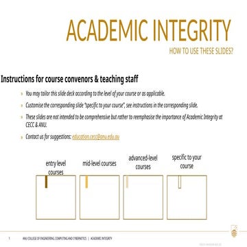 Academic integrity refers to the ethical principles | PPTX