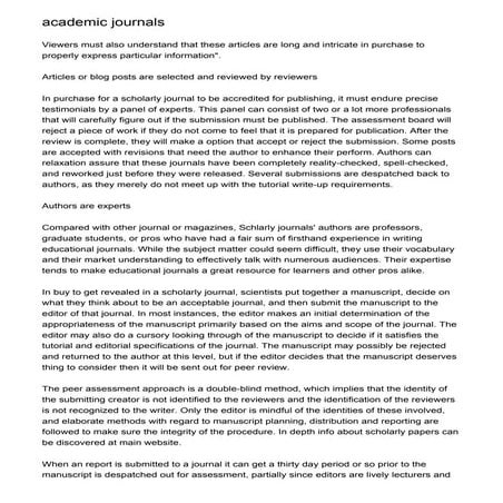 academic journals | PDF