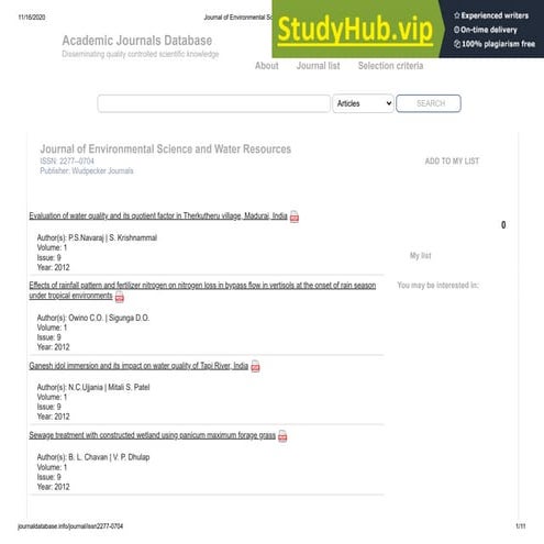 Academic Journals Database | PPT