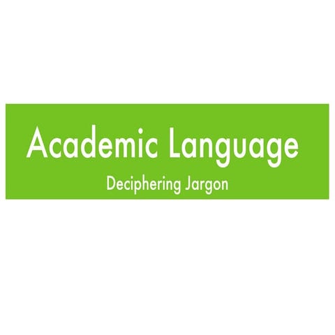 Academic language1 | PPT