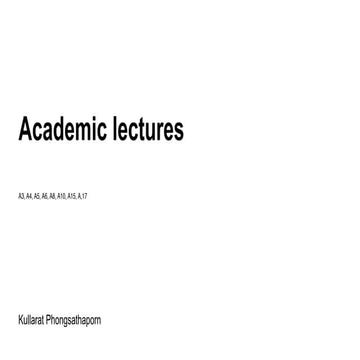 Academic Lectures | PPT