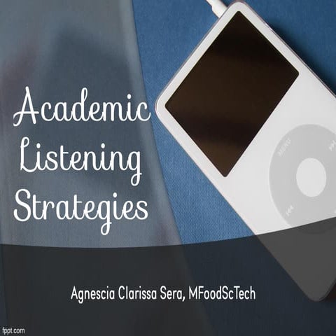 Academic listening strategies | PDF