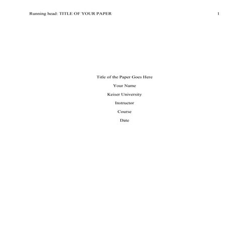 Academic paper template | DOC
