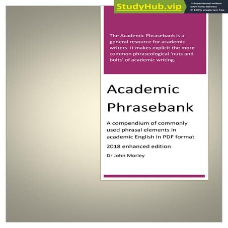 Academic Phrasebank Navigable PDF | PDF
