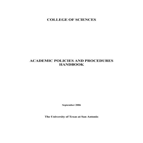 Academic Policies and Procedures Handbook | PDF