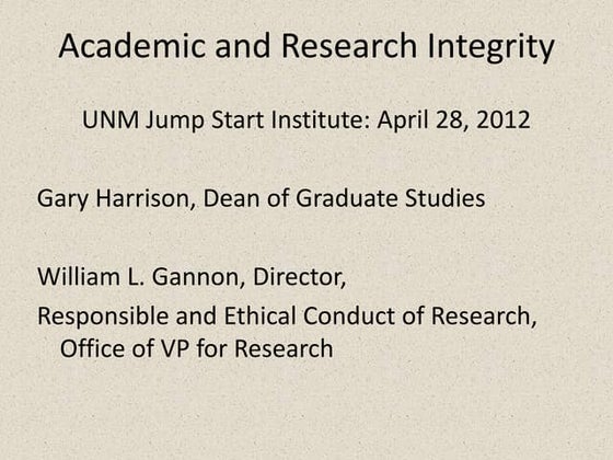 Research Integrity and Publication Ethics | PPT