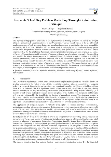 Development of an Automated Faculty Loading, Room Utilization, Subject and Student Scheduling ...