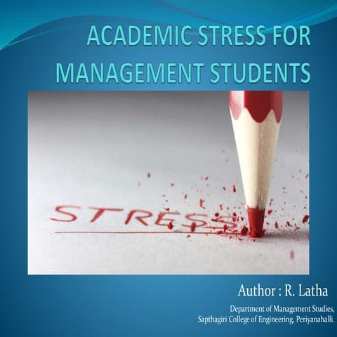Academic Stress For Management Students | PPTX