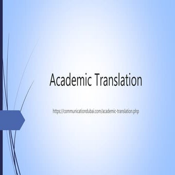 Academic translation | PPTX