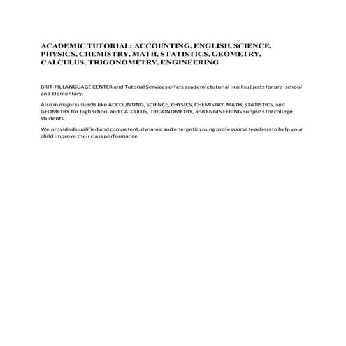 Academic tutorial | PDF