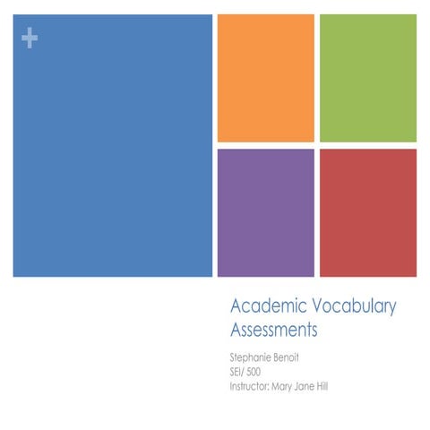 Academic vocab assessments | PPT