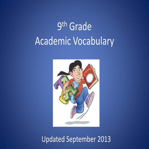 Academic Vocabulary | PPTX