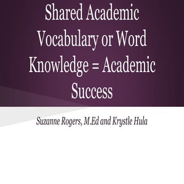 Academic vocabulary | PPTX