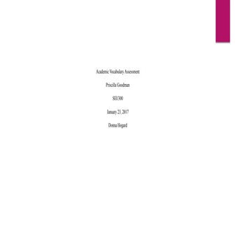 Academic vocabulary assessment | PPT