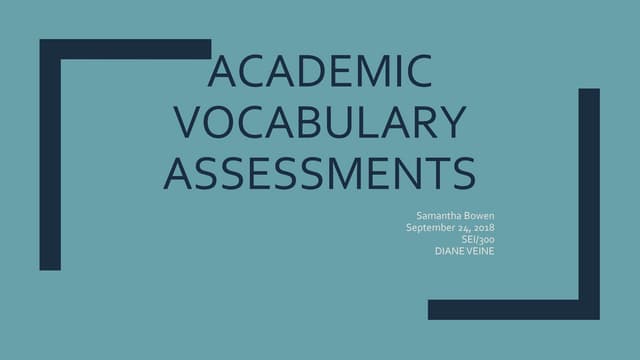 Academic Vocabulary Assessments academic-vocabulary-assessments