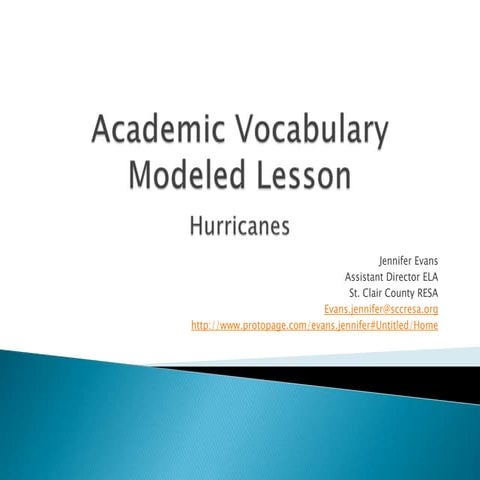 Academic vocabulary modeled lesson hurricanes pp | PPT