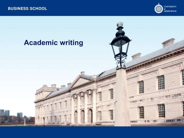 Introduction to Academic writing | PPTX
