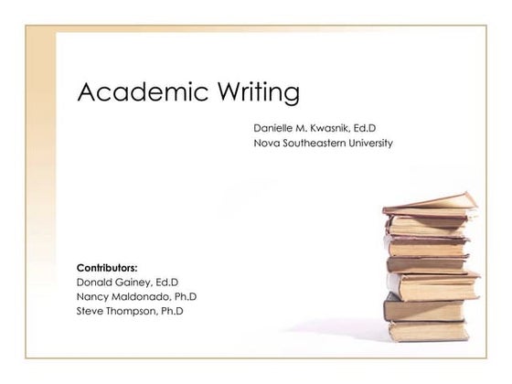 Academic writing powerpoint presentation | PPTX | Education