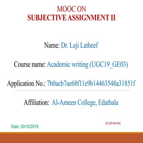 Academic writing assignment ii-ppt presentation | PPT